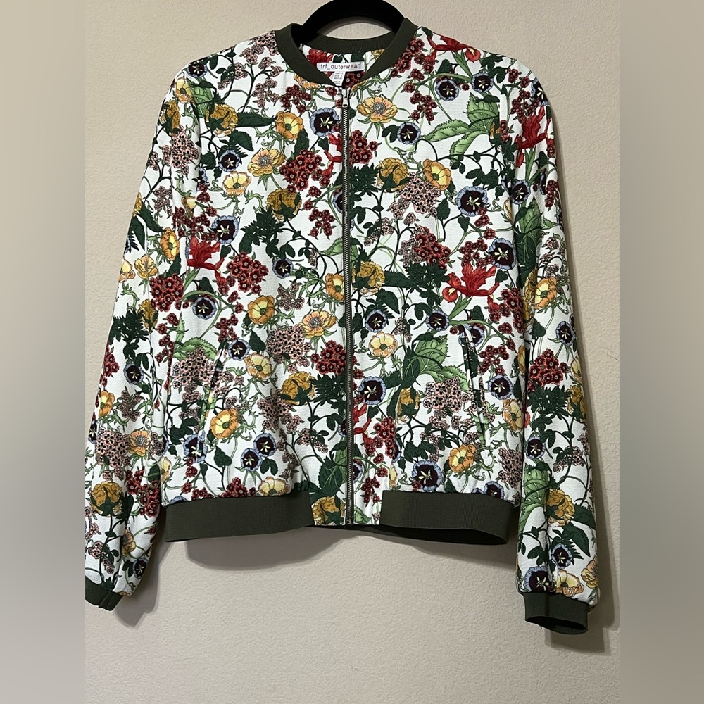 G - Zara Trf Floral Bomber Jacket - Gem